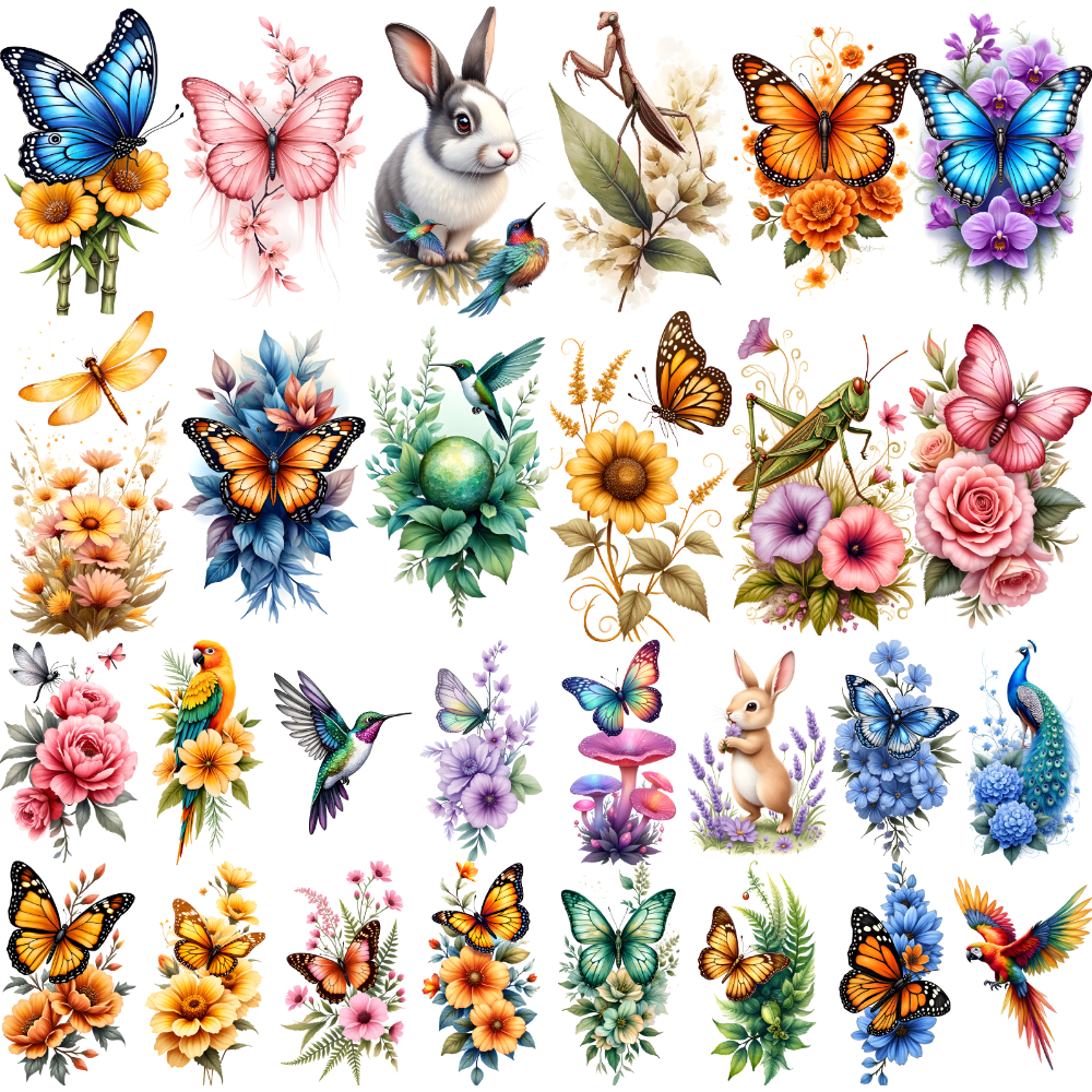 28 Pcs Temporary Tattoo Stickers Waterproof Long Lasting Body Stickers ...
