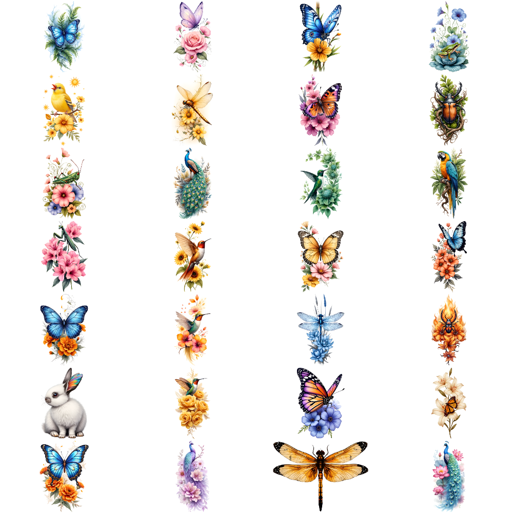 28 Pcs Temporary Tattoo Stickers Waterproof Long Lasting Body Stickers ...
