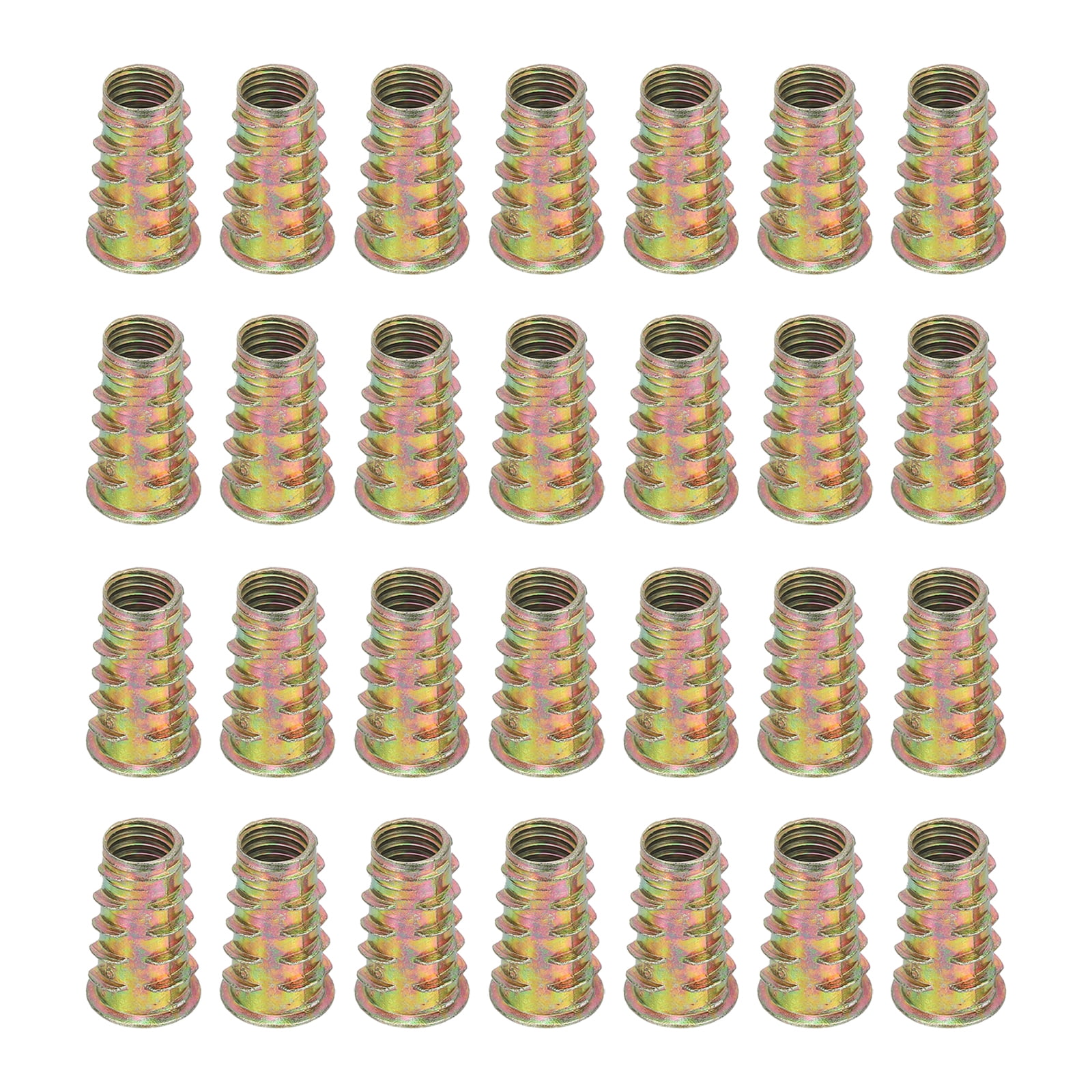 28 Pcs Threaded Inserts for Wood, Zinc Alloy M8 Thread Inserts Nuts 20 ...