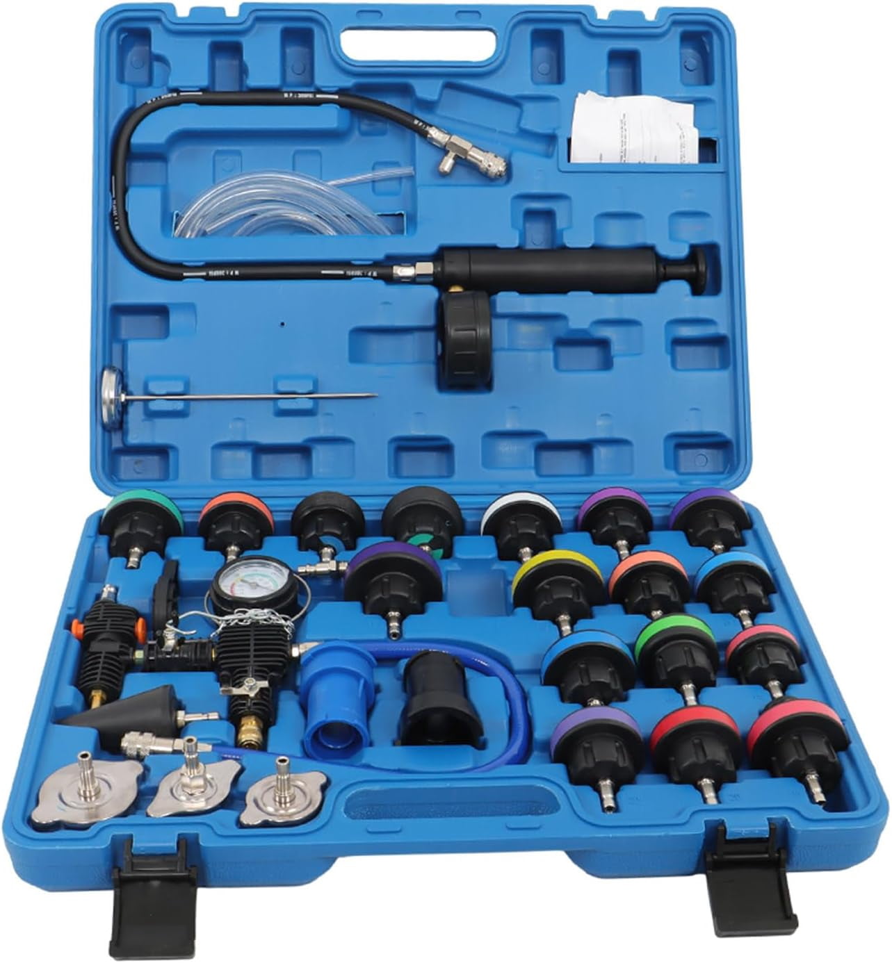 28-Piece Radiator Pressure Tester Cooling System Refill Kit with ...