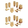 28 Piece with sealant Industrial Type D 1/4 Inch NPT Solid Brass Quick ...