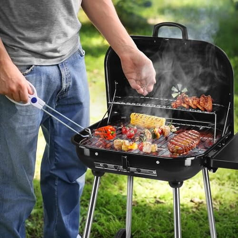 28" Portable Charcoal Grill with Wheels for Outdoor Cooking Barbecue ...