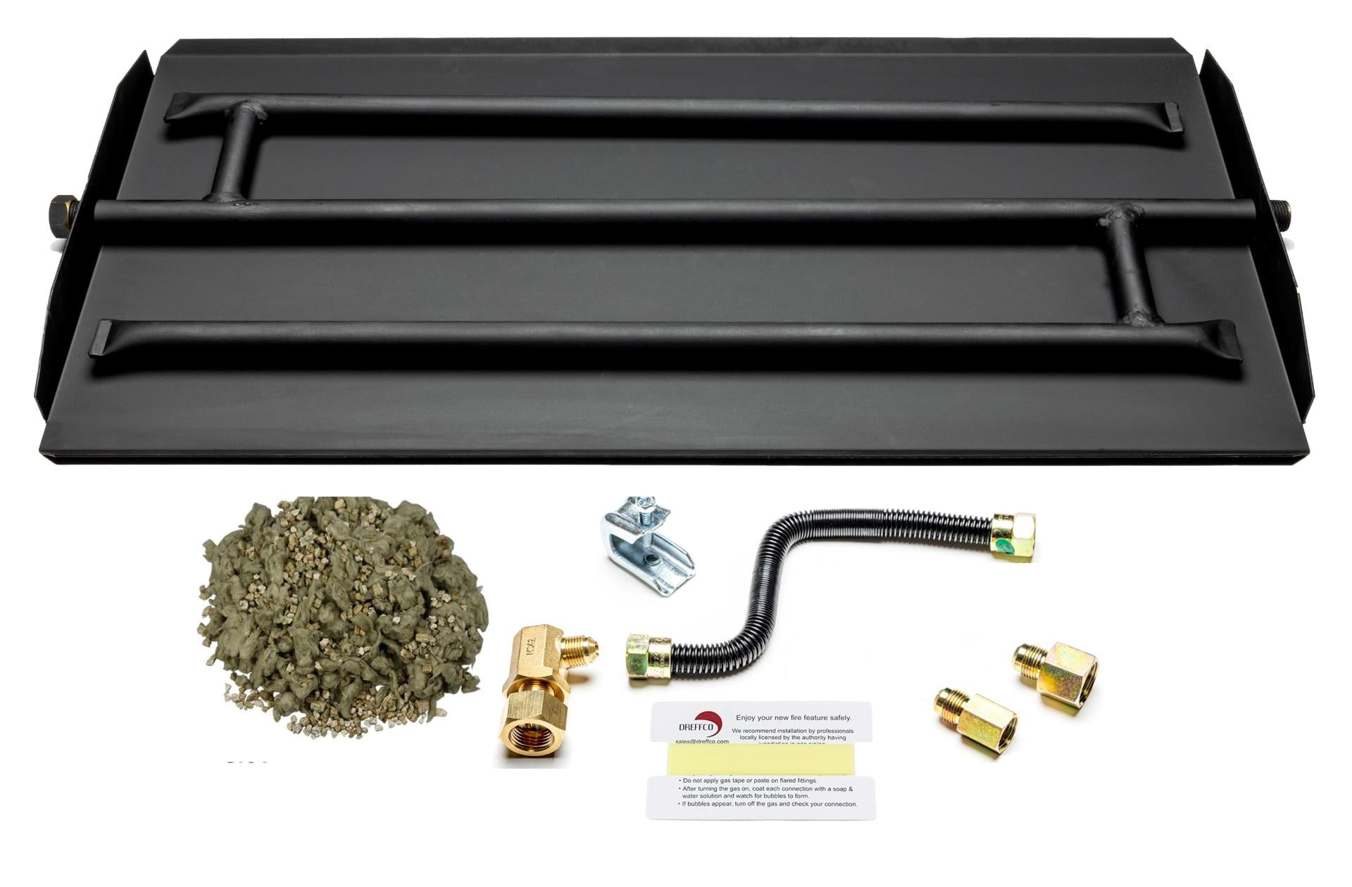 28" Powder Coated Triple Flame Gas Burner with Connection Kit for LP ...