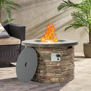 COSIEST 41 Round Fire Pit Table, 50000 BTU for Hotel Patios - Walmart ...
