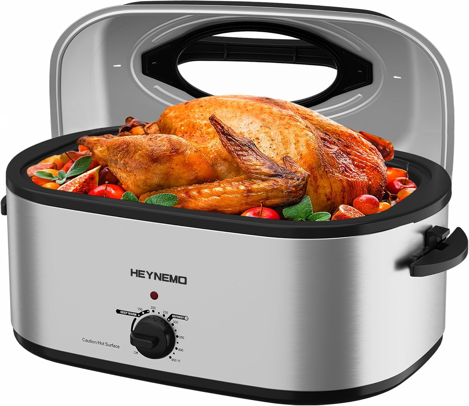 28 Quart Electric Roaster Oven with Visible & Self-Basting Lid, Large ...
