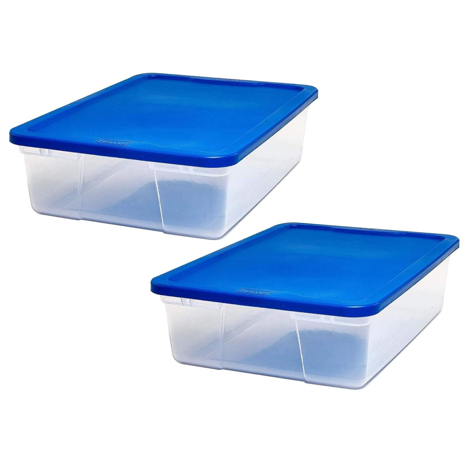 28 Quart Snaplock Clear Plastic Storage Tote Container Bin with Secure ...