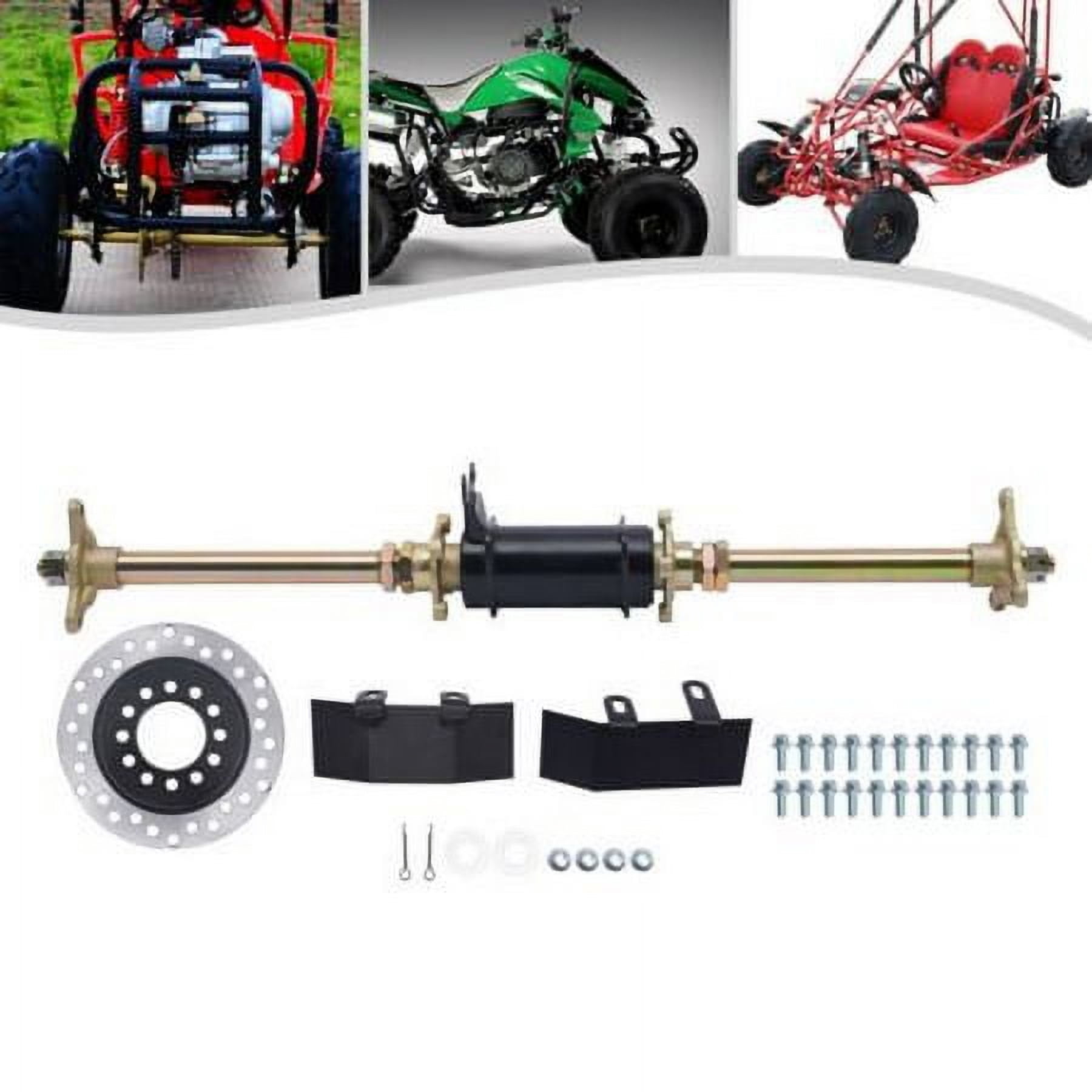 28"Rear Axle Complete Kit 3 Holes Wheel Hub For 150cc 110 ATV Go Kart ...