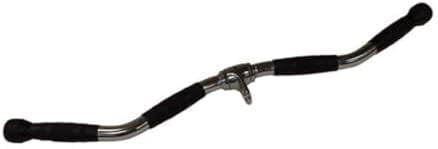 28" Revolving Curl Bar Cable Attachment with Ergo Grips | Chrome Steel ...