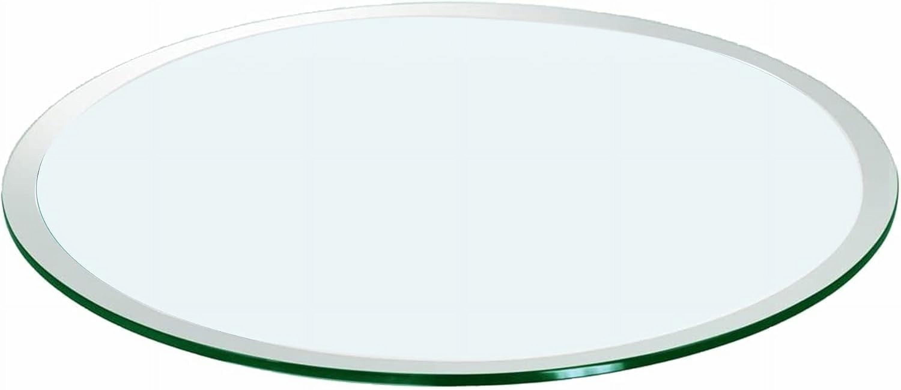 28" Round Glass Table Top - 3/8" Thick Beveled Edge Tempered Glass ...