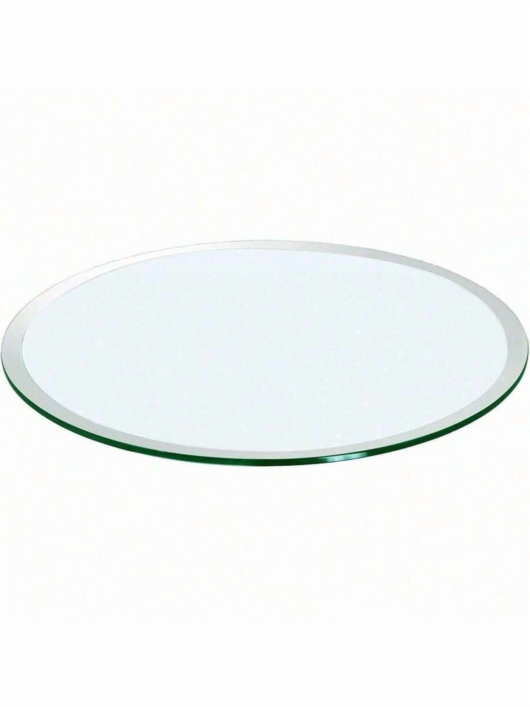 28" Round Tempered Glass Table Top 3/8" Thick with Beveled Edge for ...