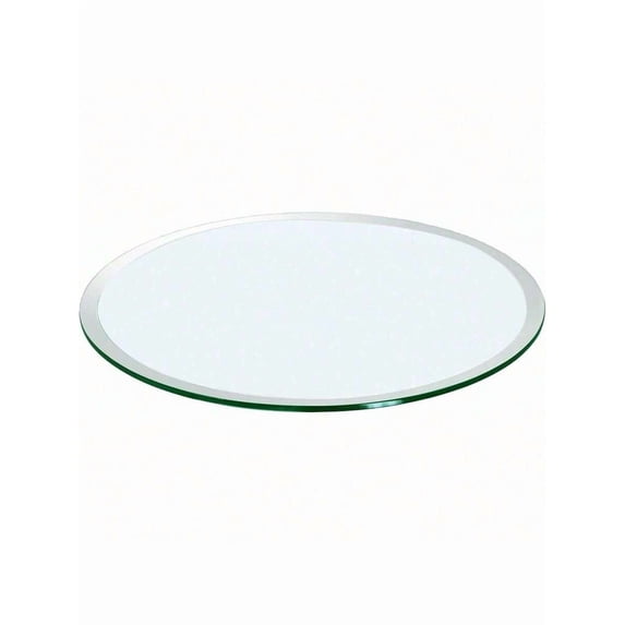 28" Round Tempered Glass Table Top 3/8" Thick with Beveled Edge for ...