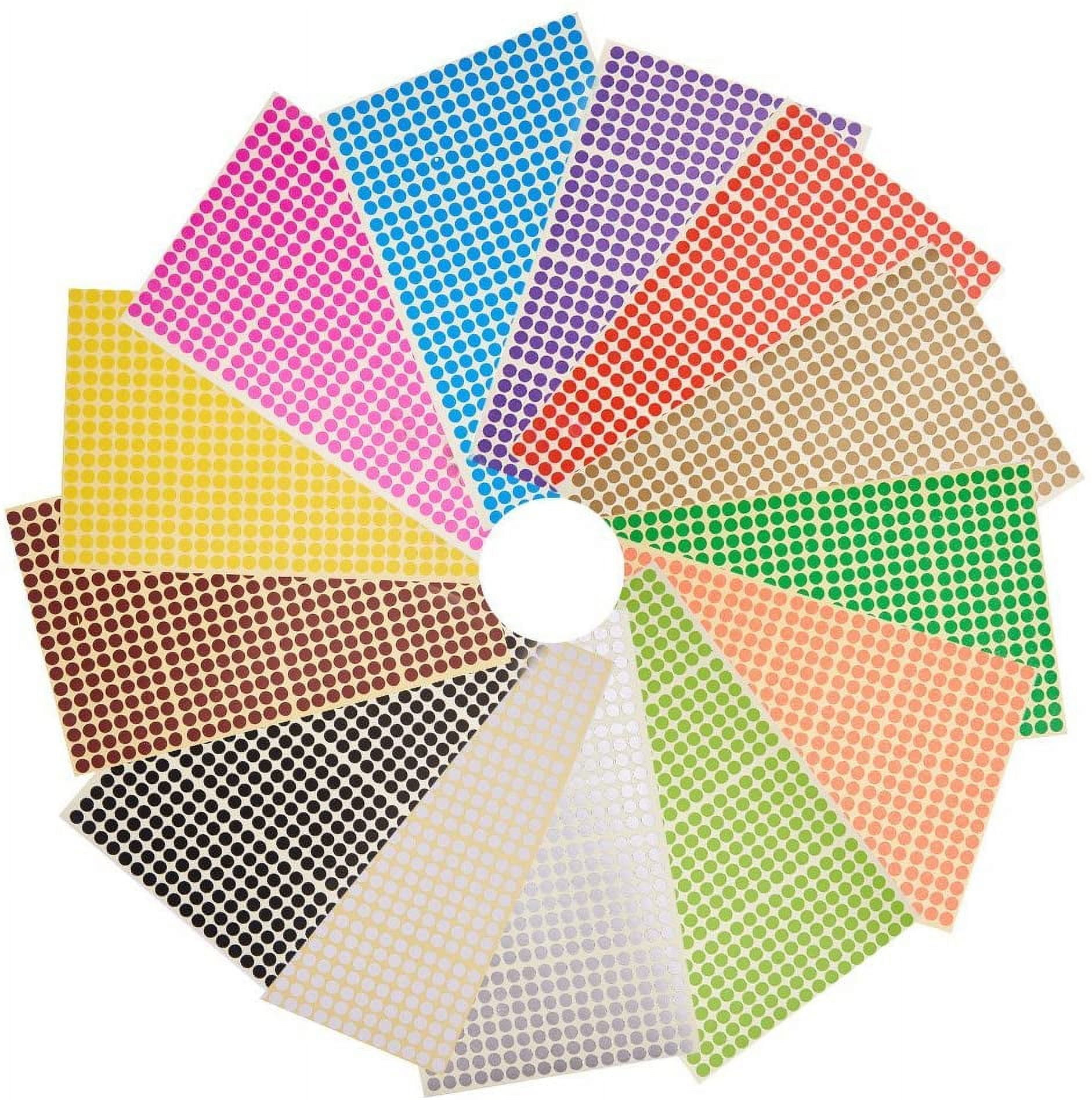 28 Sheets 14 Colors 6mm Coding Dot Labels Round Dot Stickers Self ...