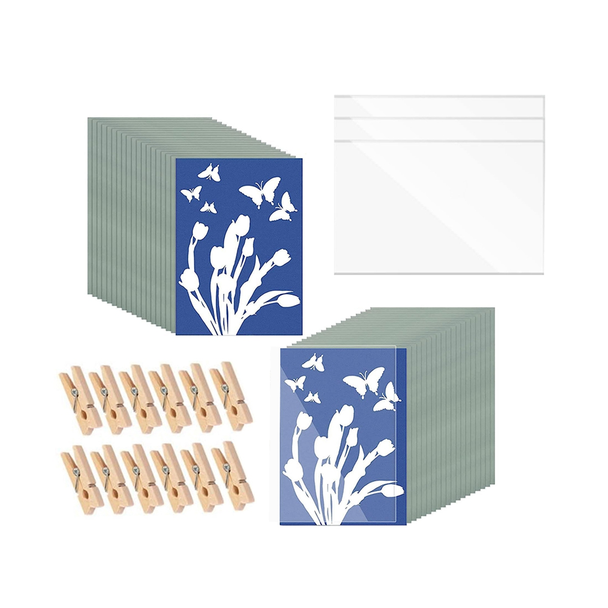 28 Sheets Sun Print Paper A5 Solar Drawing Nature Printing for Kids ...