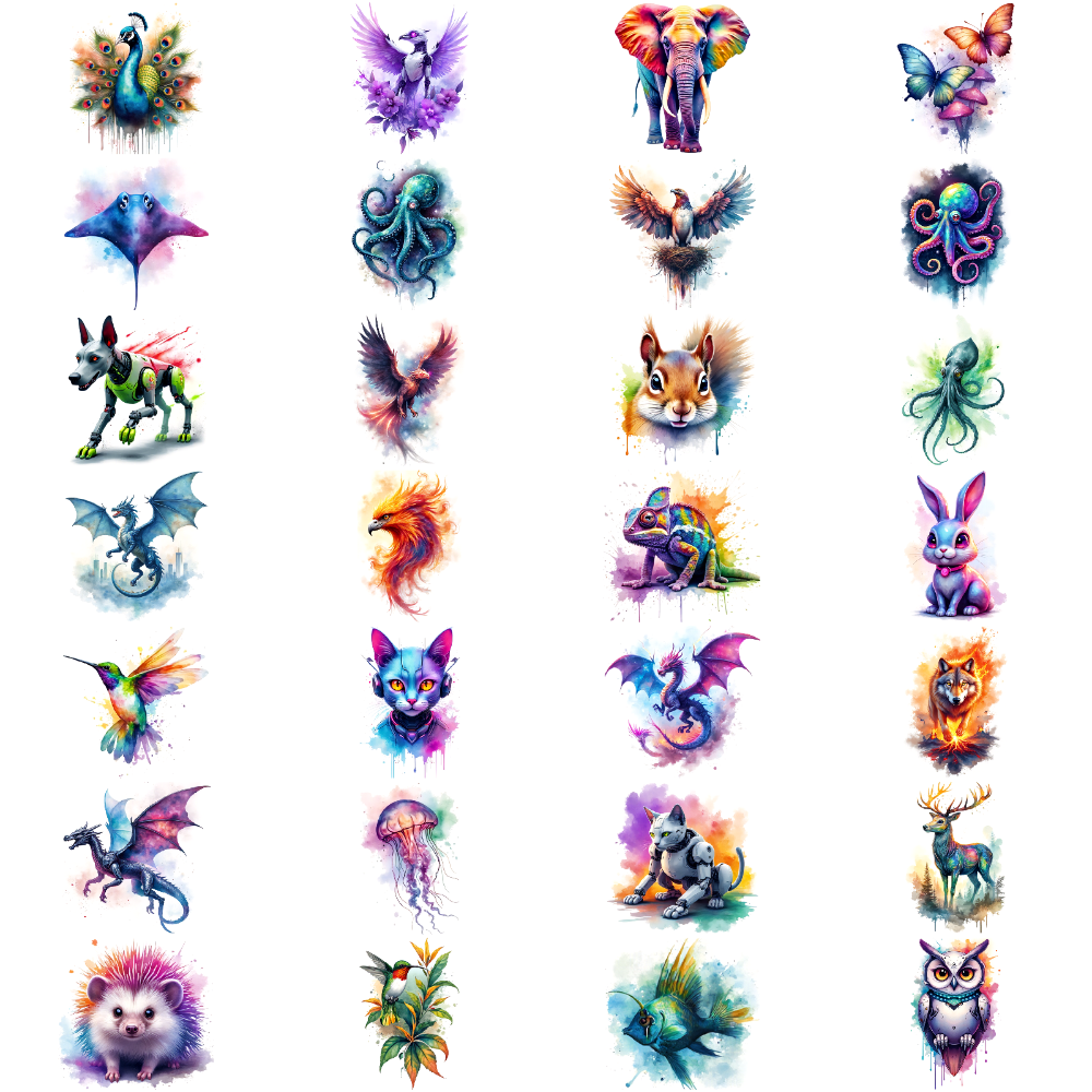 28 Sheets Temporary Tattoo Stickers Waterproof Long Lasting Body Decals ...