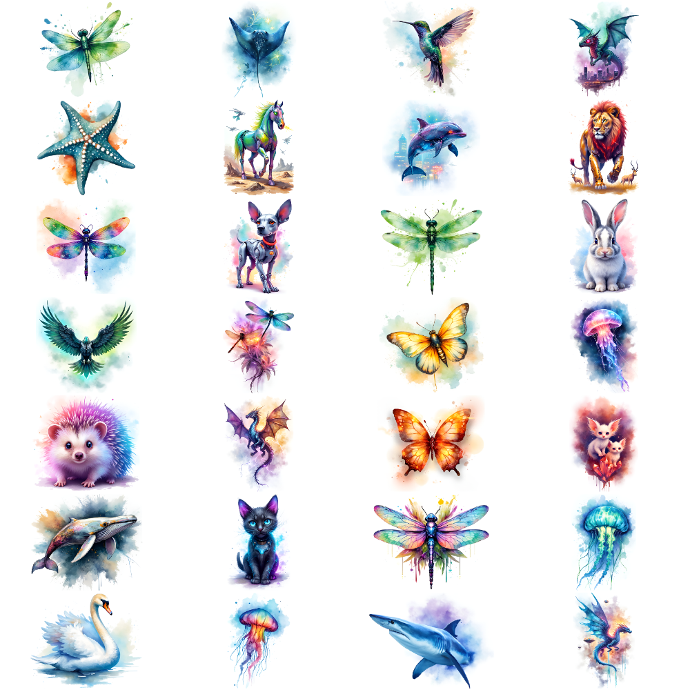 28 Sheets Temporary Tattoo Stickers Waterproof Long Lasting Body ...