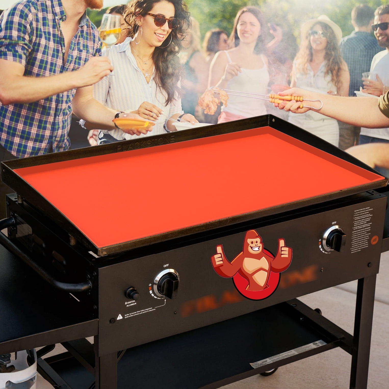 "Blackstone 28"" Silicone Griddle Mat, Heavy Duty, Non-Stick, Reusable ...