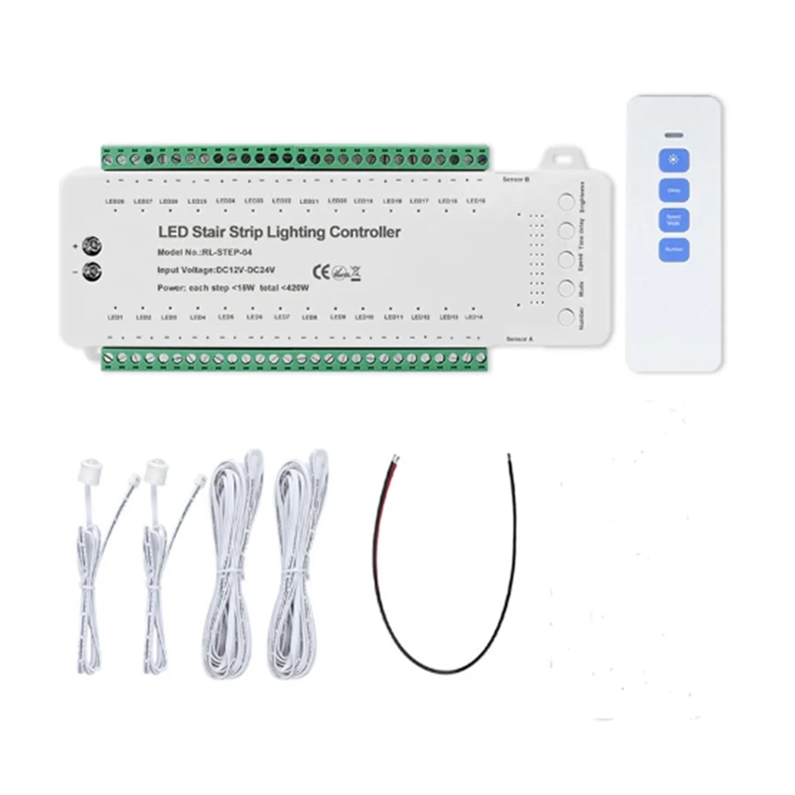 28 Steps Stair Lighting Controller With PIR Motion Sensor 28 Channels ...