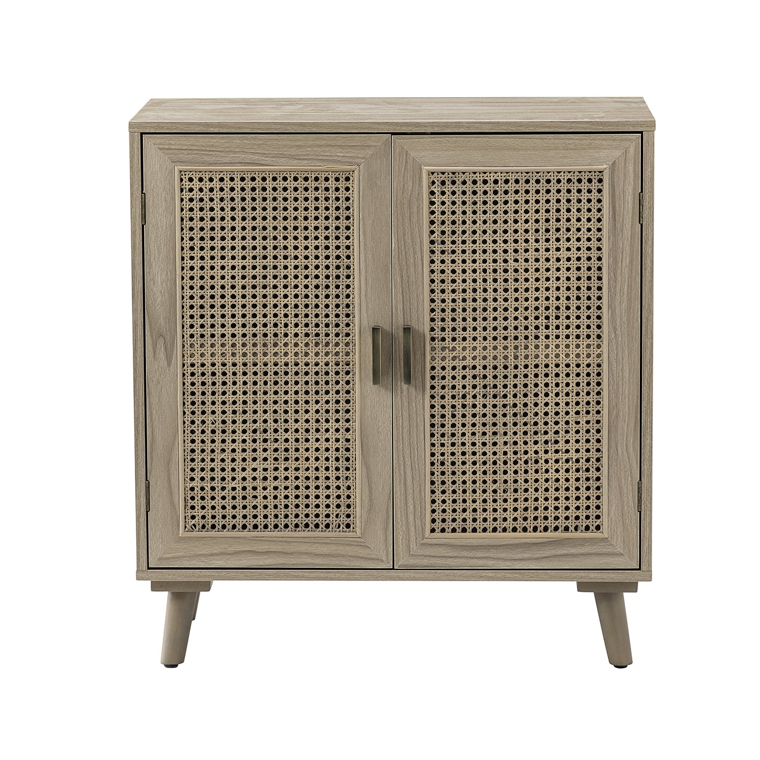 28" Storage Sideboard Cabinet, Tina's Home 2 Rattan Doors Wooden Buffet ...