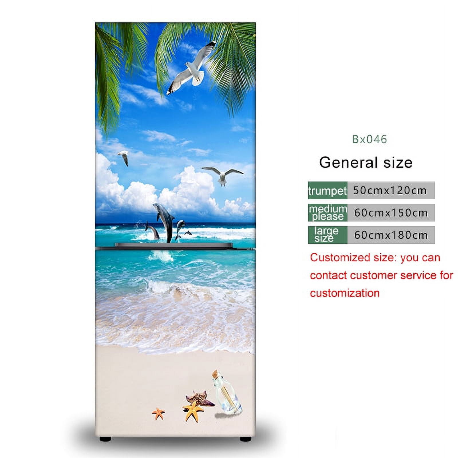 28 Styles For Choice Beach Scenery Refrigerator Sticker Peel & Stick ...
