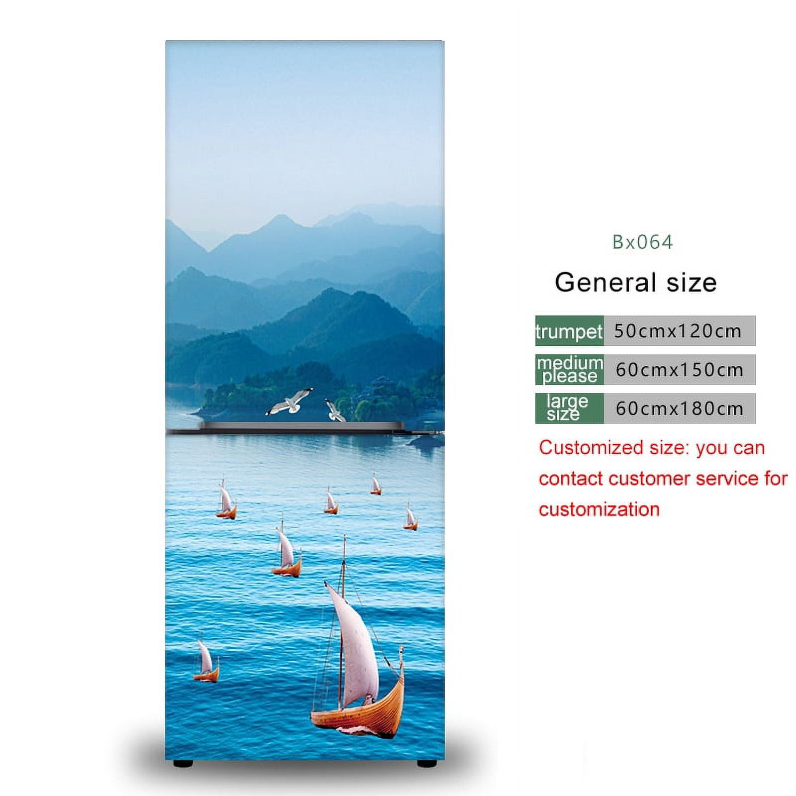 28 Styles For Choice Beach Scenery Refrigerator Sticker Peel & Stick ...