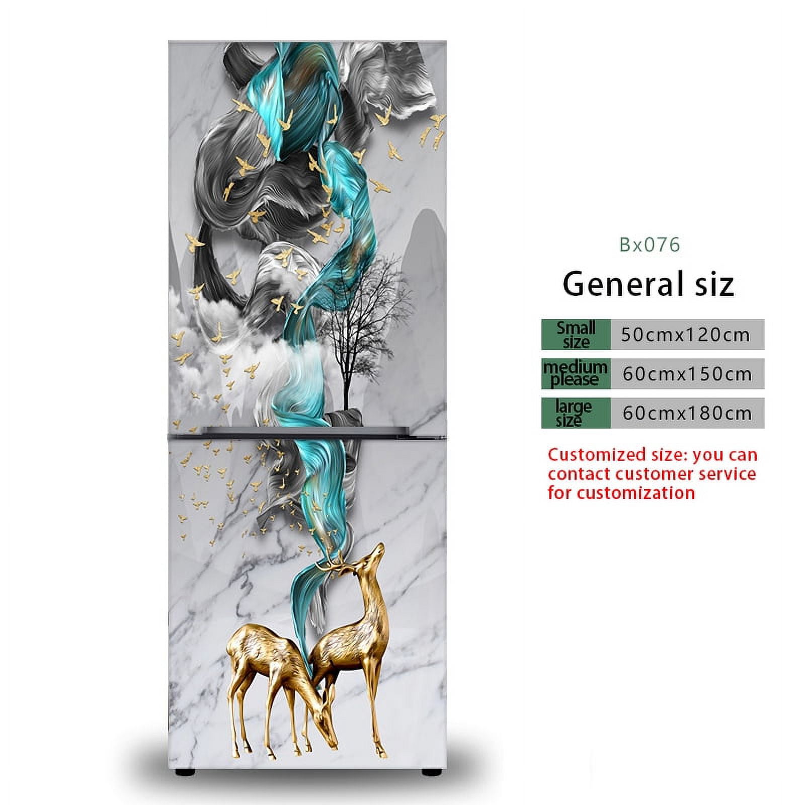 28 Styles Light luxury Style Refrigerator Sticker Peel & Stick ...