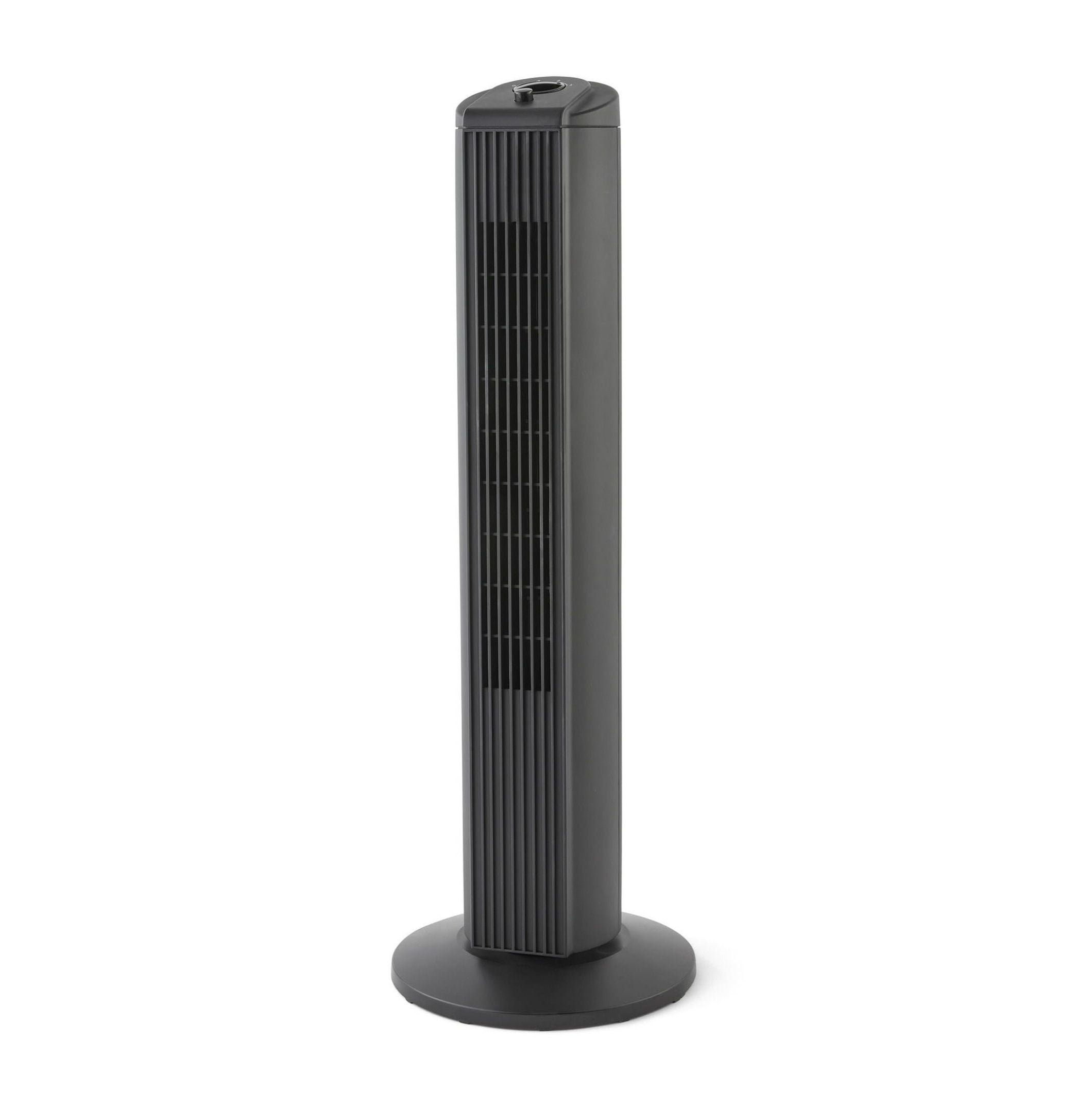 28" Tall 3-Speed Oscillating Tower Fan, New, Black, MSWMT24MB - Walmart.com