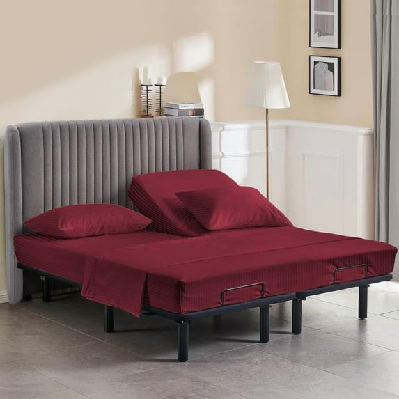 28" Top Split Flex Head Olympic Queen Size, 600-TC Sheet Set - Organic ...