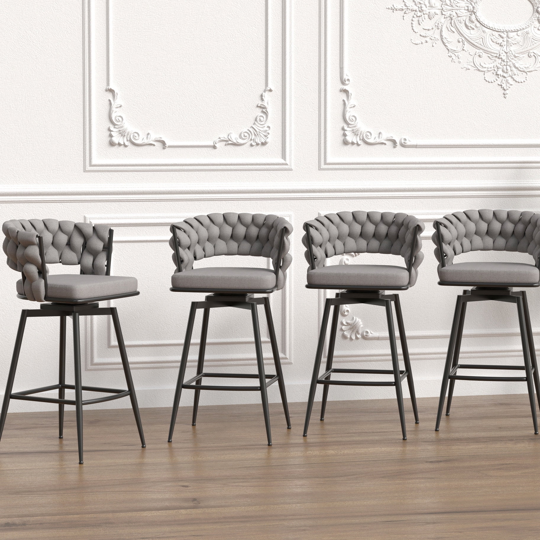 28" Upholstered Counter Stools | 360 Swivel in Hotels and Restaurants ...