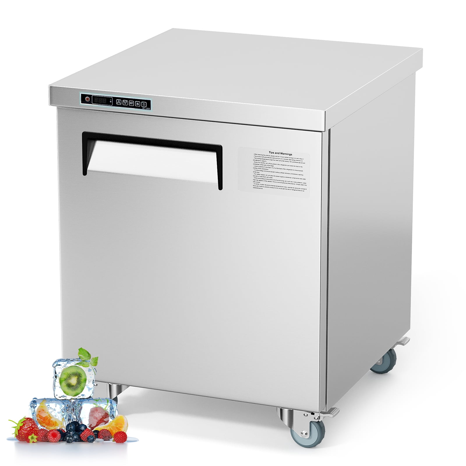 28" W 1 Door Refrigerator Sandwich & Salad Prep Table Commercial Top ...