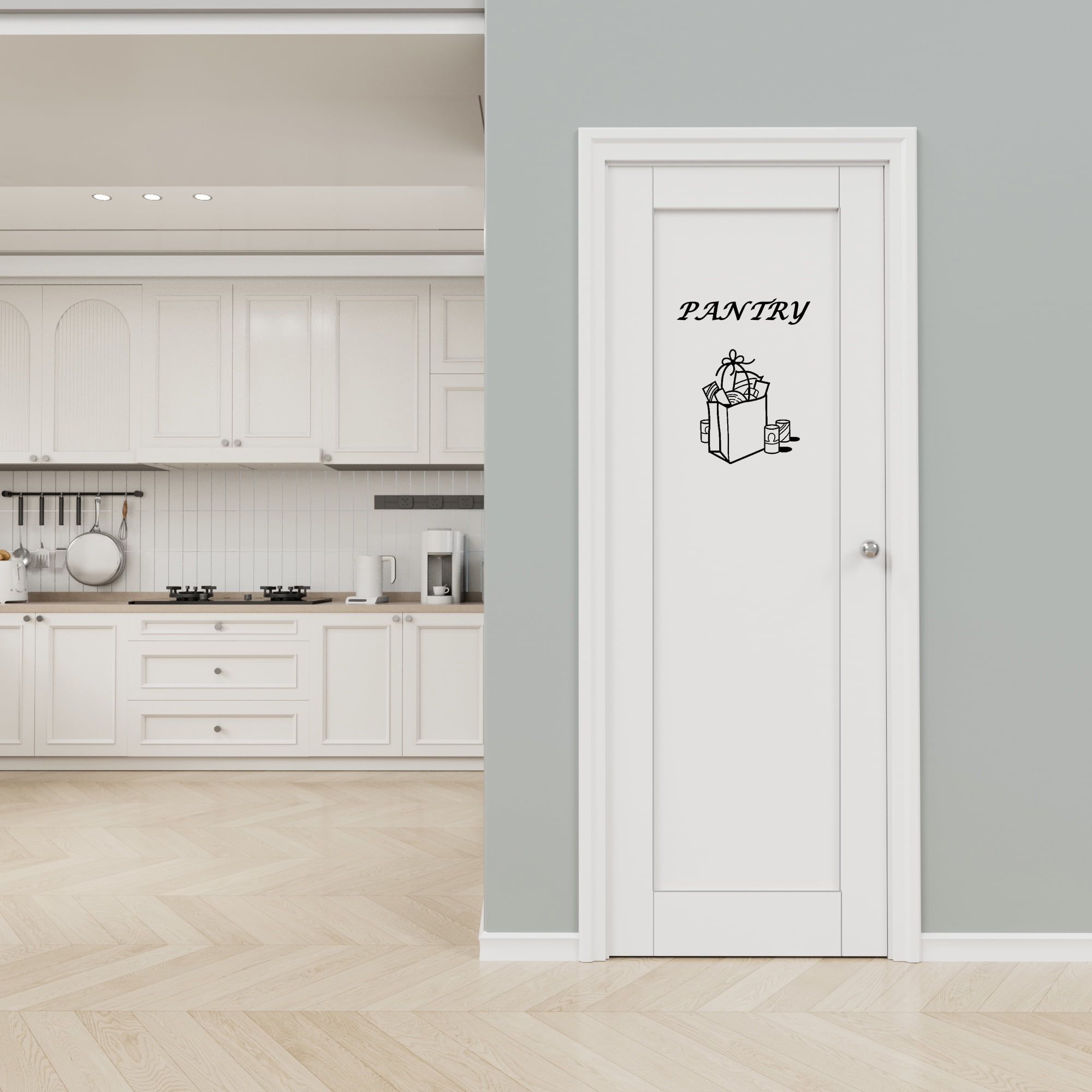 28" X 80" Paneled Pantry Door Solid Manufactured Wood Painted Standard ...