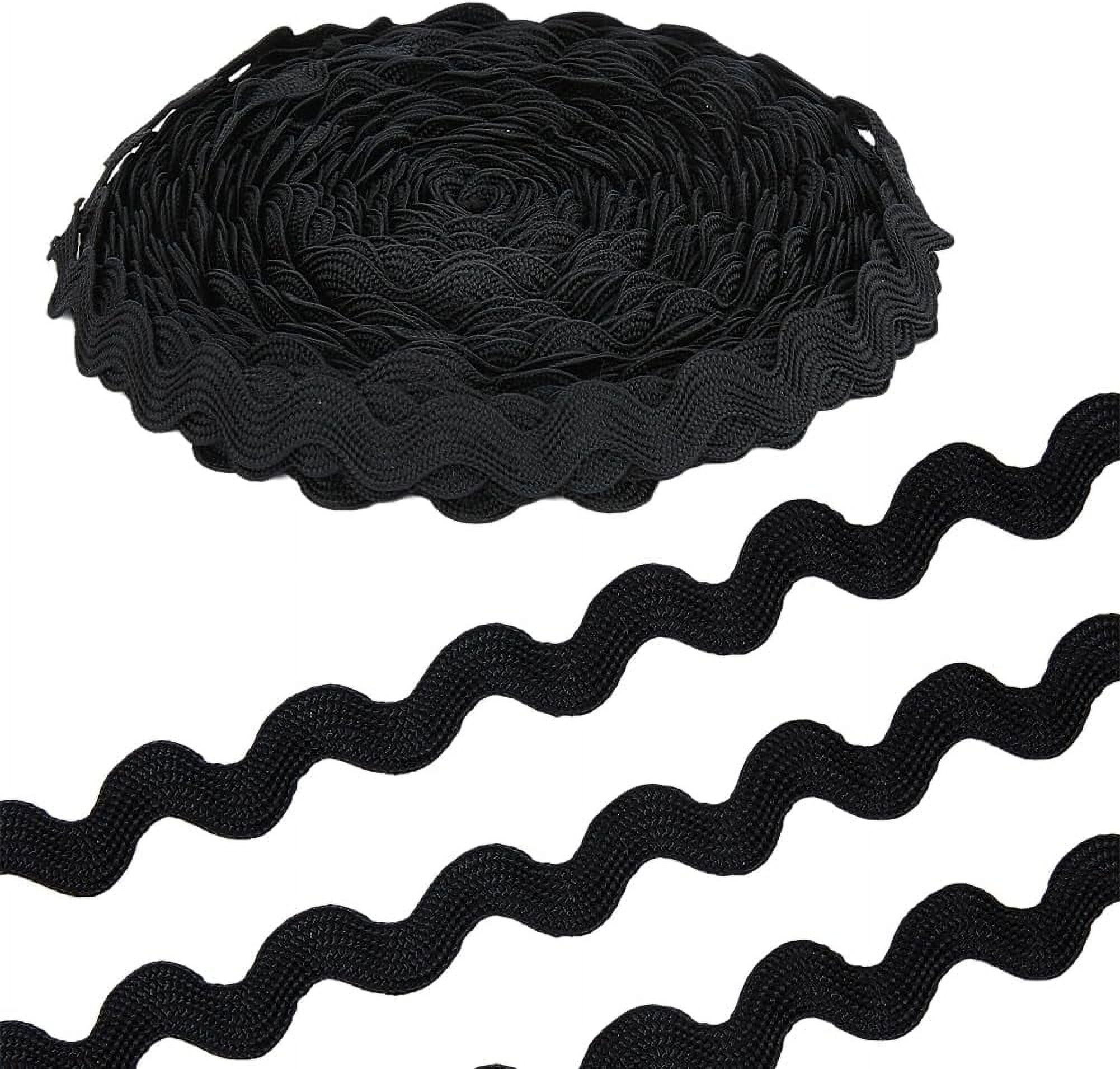 28 Yards RIC Rac Trim Ribbon Wave Bending Fringe Trim Black Sewing Wave ...