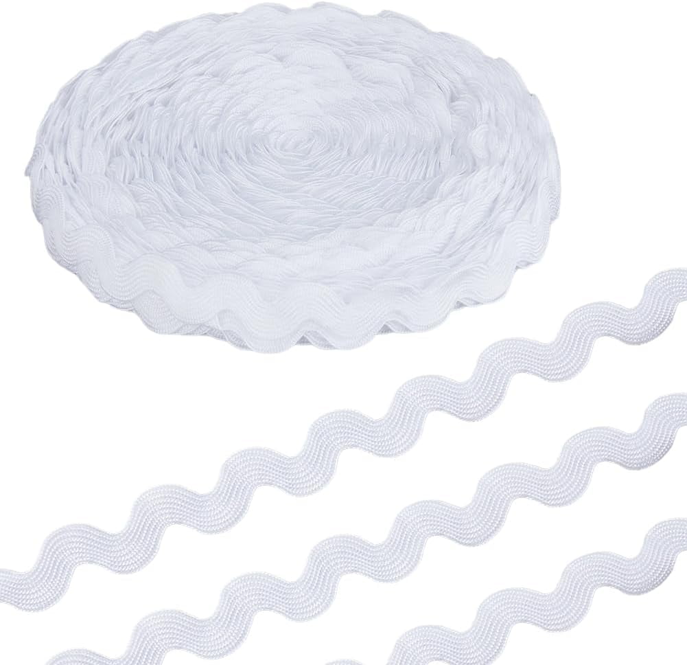 28 Yards Wave Bending Fringe Trim RIC Rac Trim Ribbon Woven Fabric Lace ...