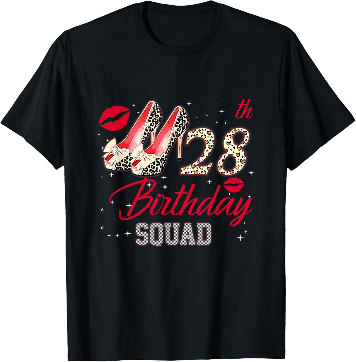 28 Year Old Birthday Squad Leopard 28th Birthday T-Shirt - Walmart.com