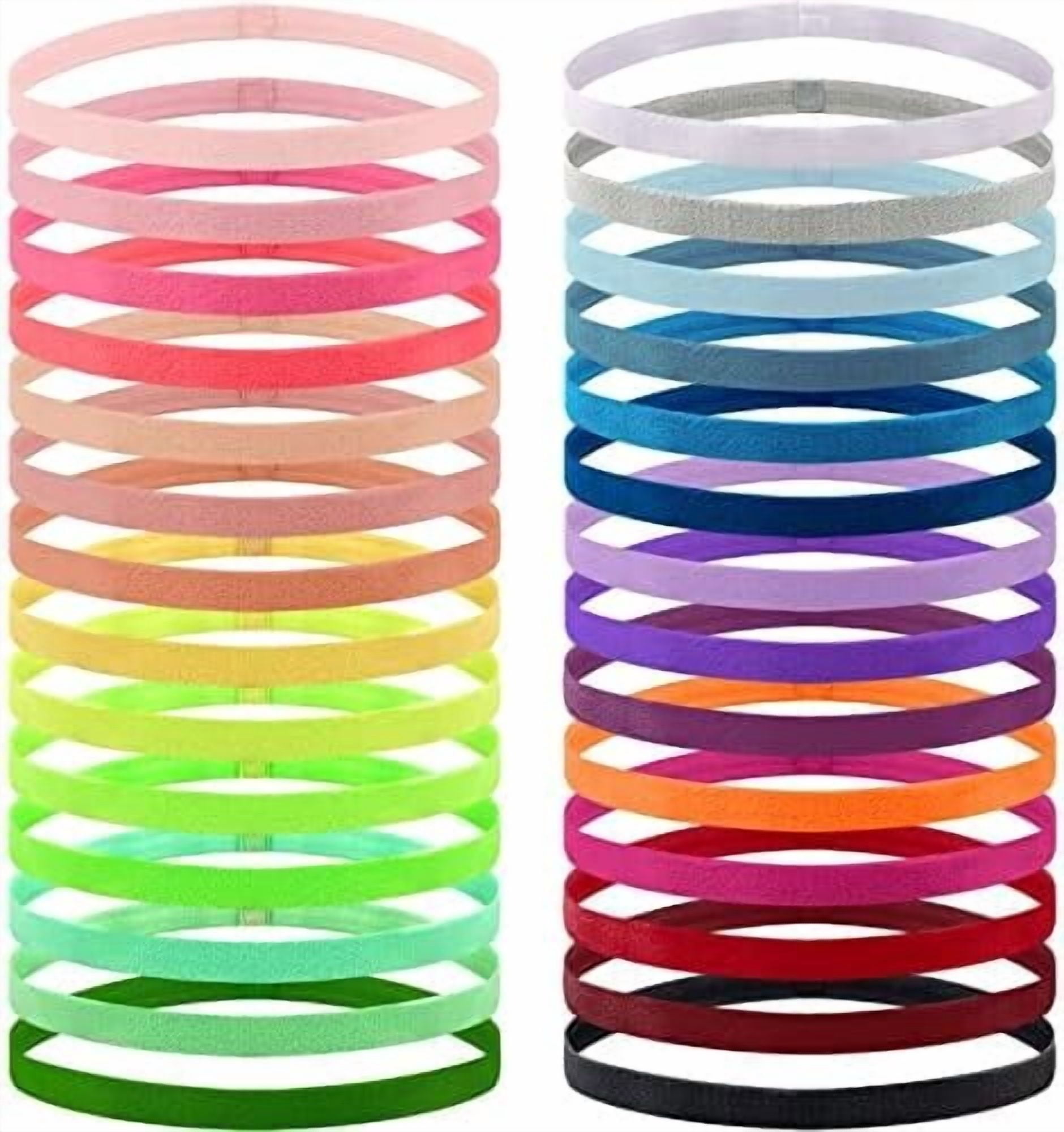 28 count Hairband, 28 Colors Non Slip Elastic Headbands for Women Men ...