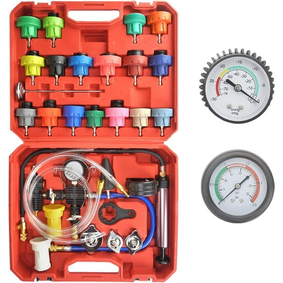 28 count Vacuum Refill Kit with 23 Radiator Adapters, Radiator Cooling ...