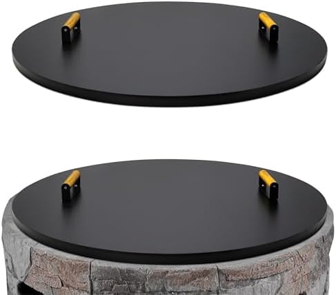28” firepit lid round for inside up to 26” gas fire pit lid for Outdoor ...