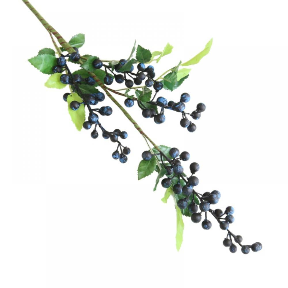 28 in Artificial Berry Stems Branches, 5 Pack Faux Berries Fake Flower ...