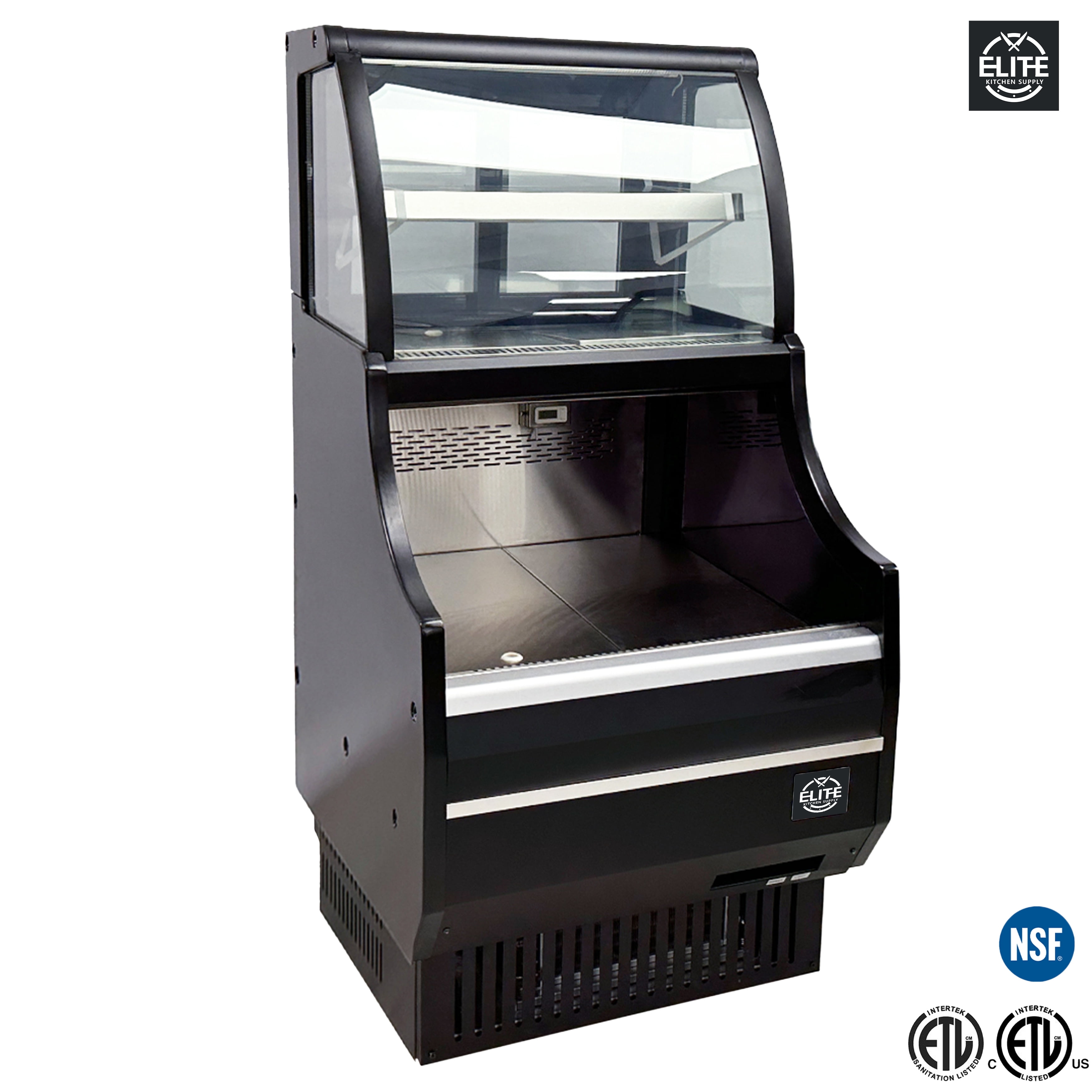 28 in. Open Air Curtain Merchandiser Refrigerator 10 Cu.Ft. Grab Go ...