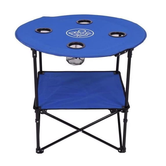28 in. Plastic Blue Round Foldable Picnic Table - Walmart.com