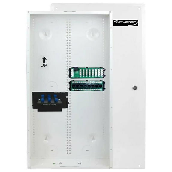 28 in. Structured Wiring Enclosure Combo Kit with Three Modules ...