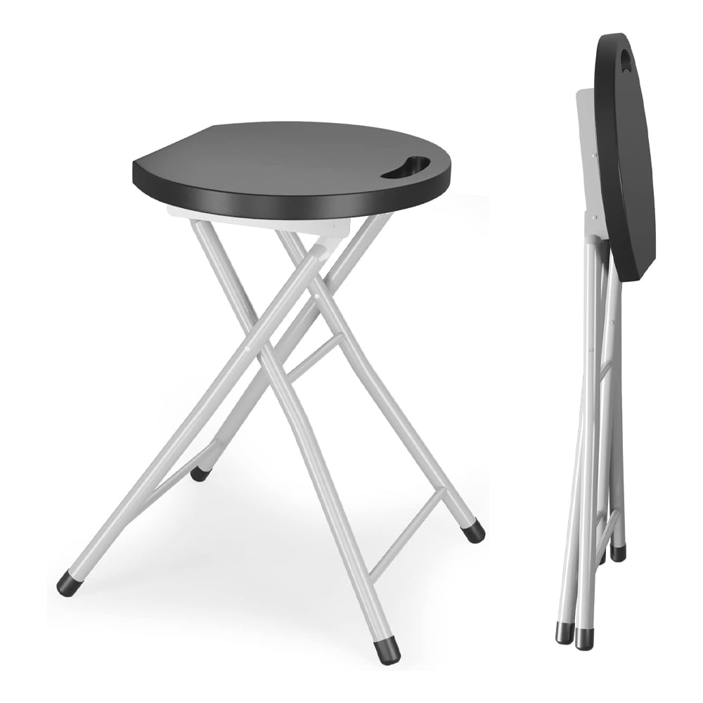 28 inch Foldable Camping Stool, Extra Tall Portable Plastic Fold up ...