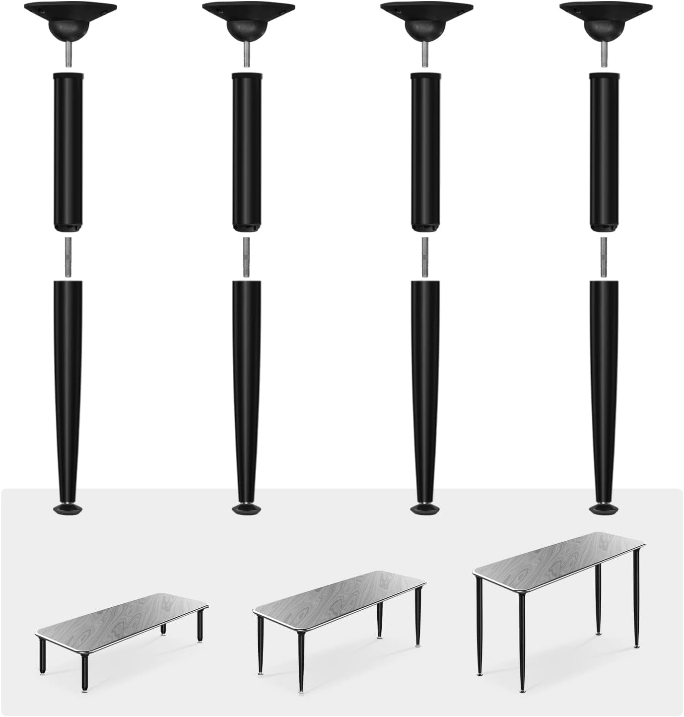 28 inch Folding Table Legs Collapsible Metal Home DIY Furniture Legs ...