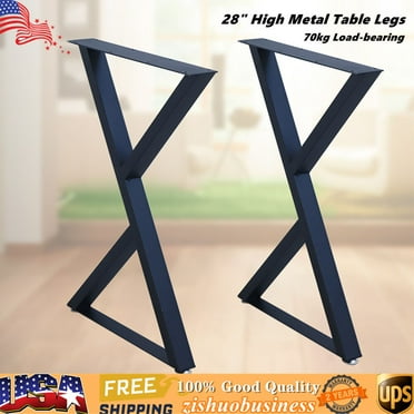 Free Shipping! VEVOR Set of 2 Steel Table Legs, 28 Height 24 Wide ...