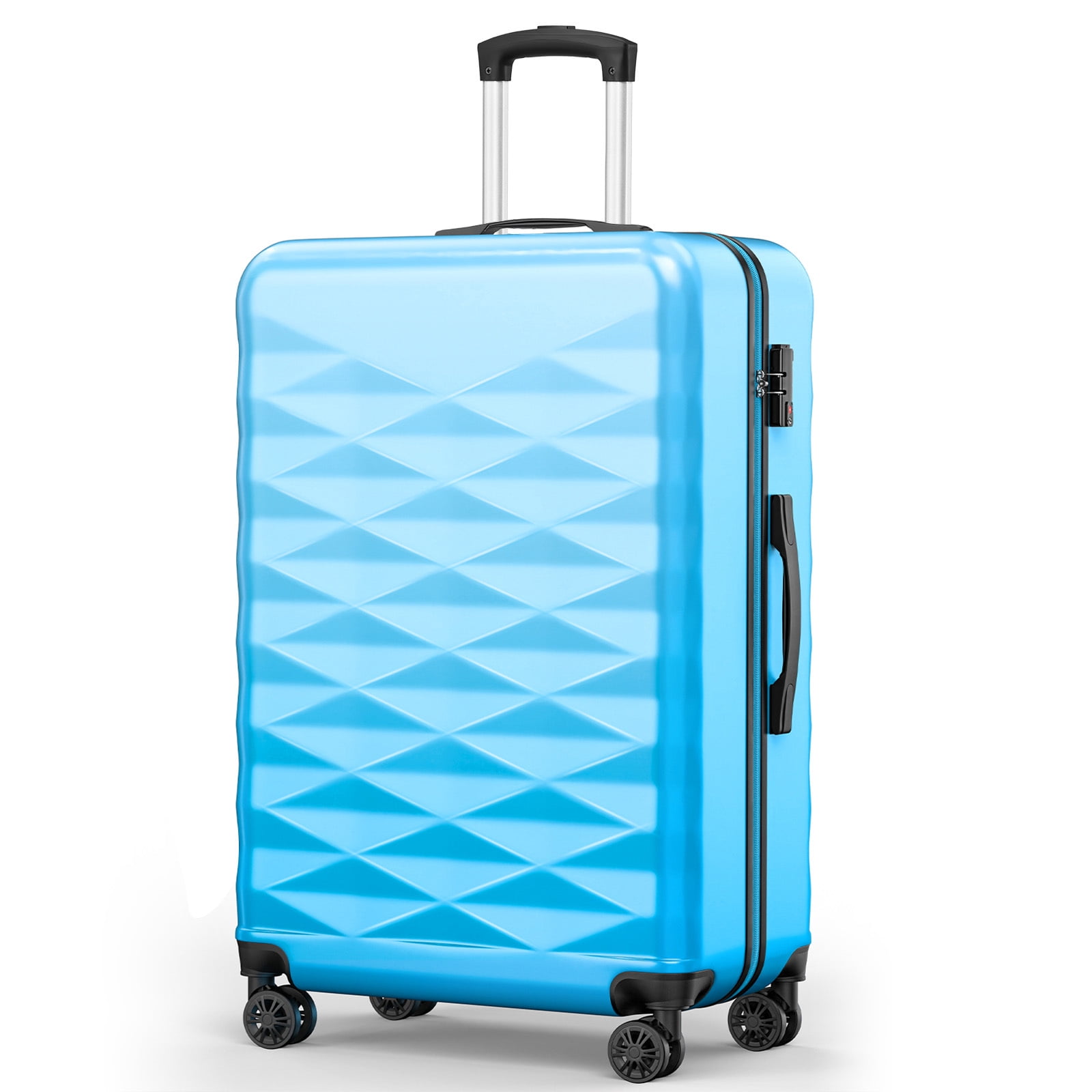 28-inch PC + ABS Large Checked Suitcases and Luggage with Spinner ...