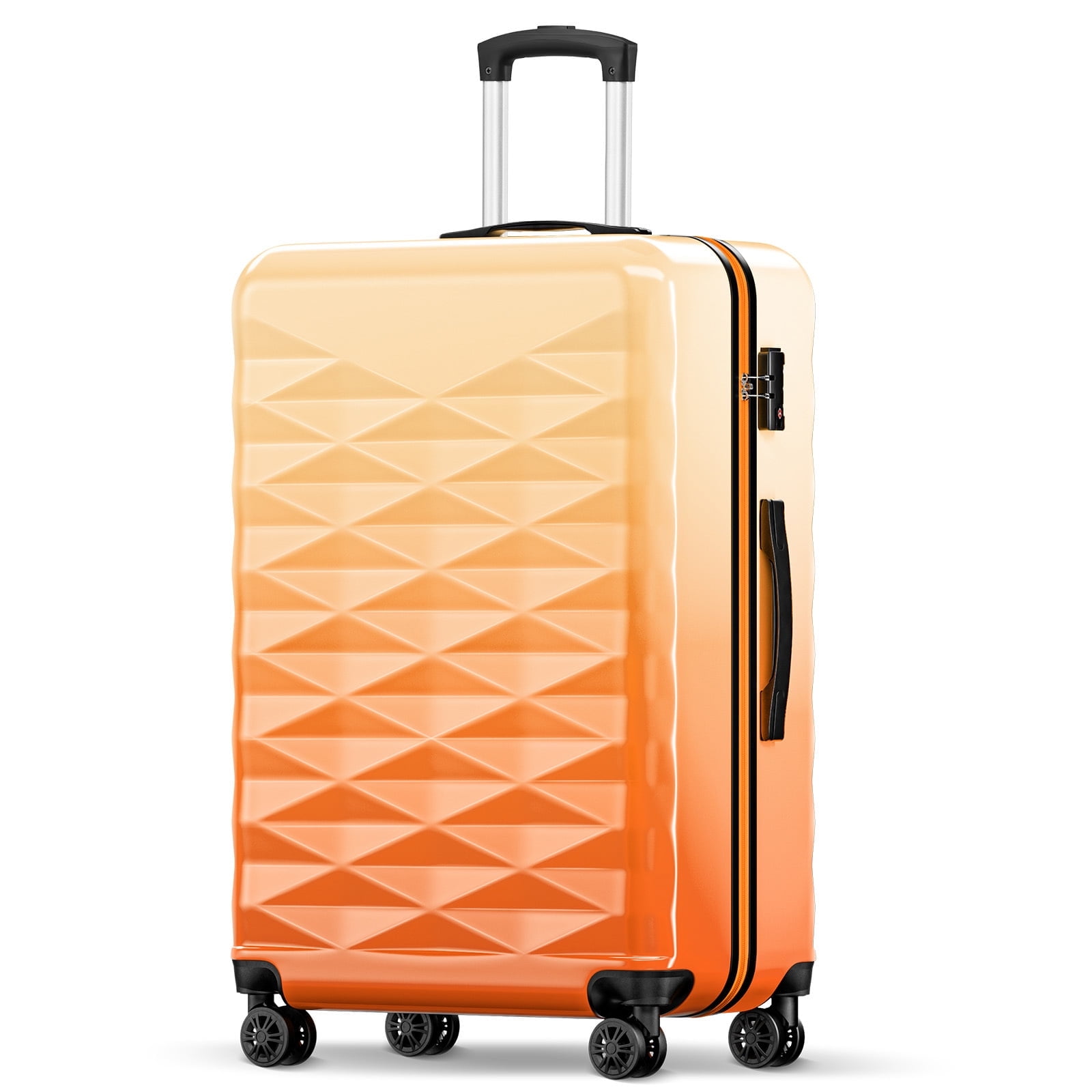 28-inch PC + ABS Large Checked Suitcases and Luggage with Spinner ...