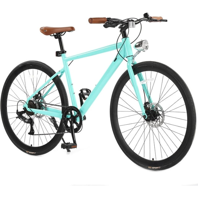 28 inch Road Hybrid Bike, Mens Bike with Lightweight Aluminum Frame ...
