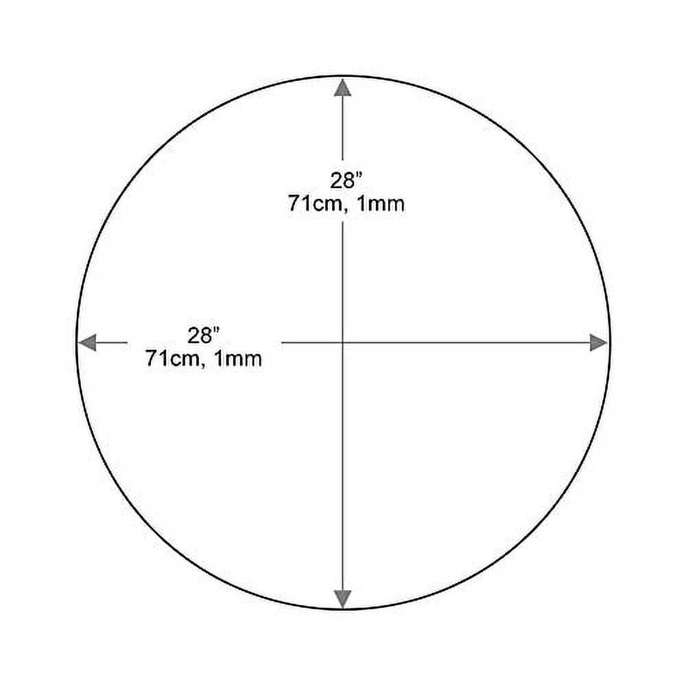 28 inch Round Glass Table Top - Tempered - 1/2" Thick Glass Surface ...