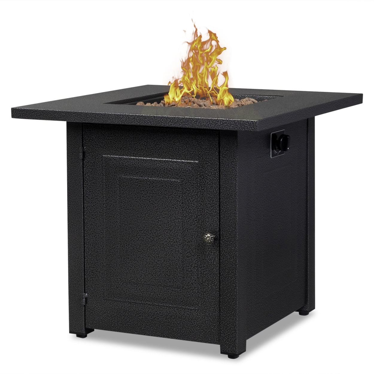 28 inch Square Gas Fire Pit Table, 40,000 BTU Propane Outdoor Heater ...