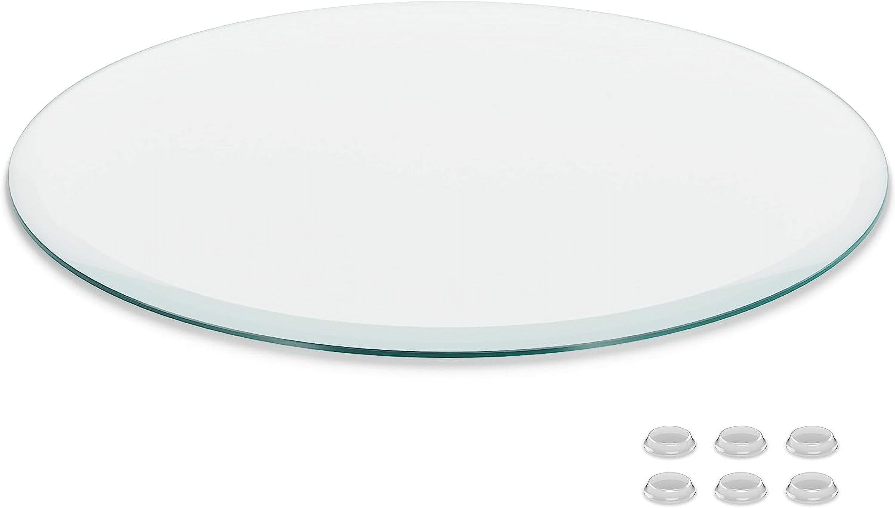 28 inch round glass table top - clear tempered glass surface protector ...