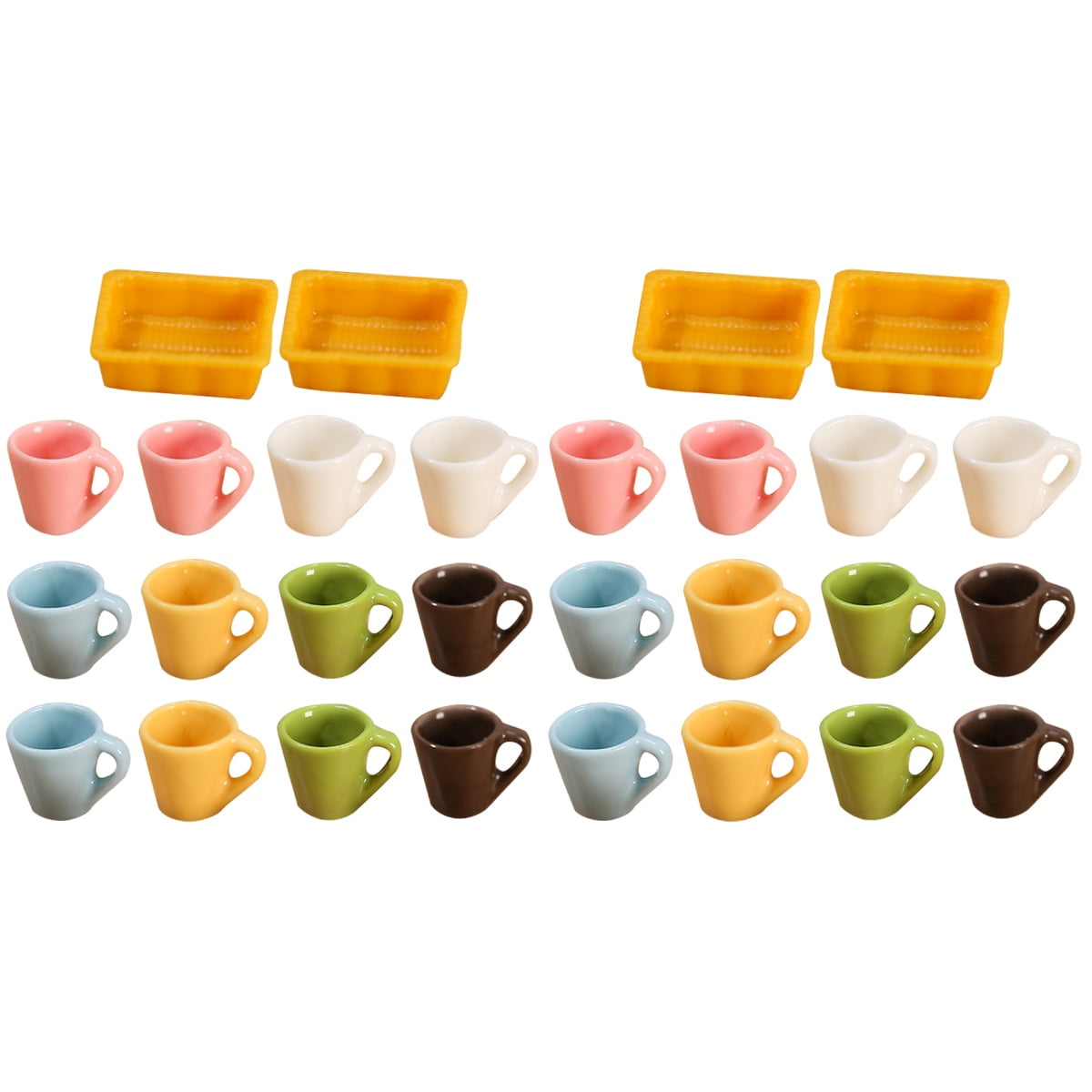 28 pcs Mini Coffee Cups Tiny Coffee Mugs Tea Cups Miniature House ...